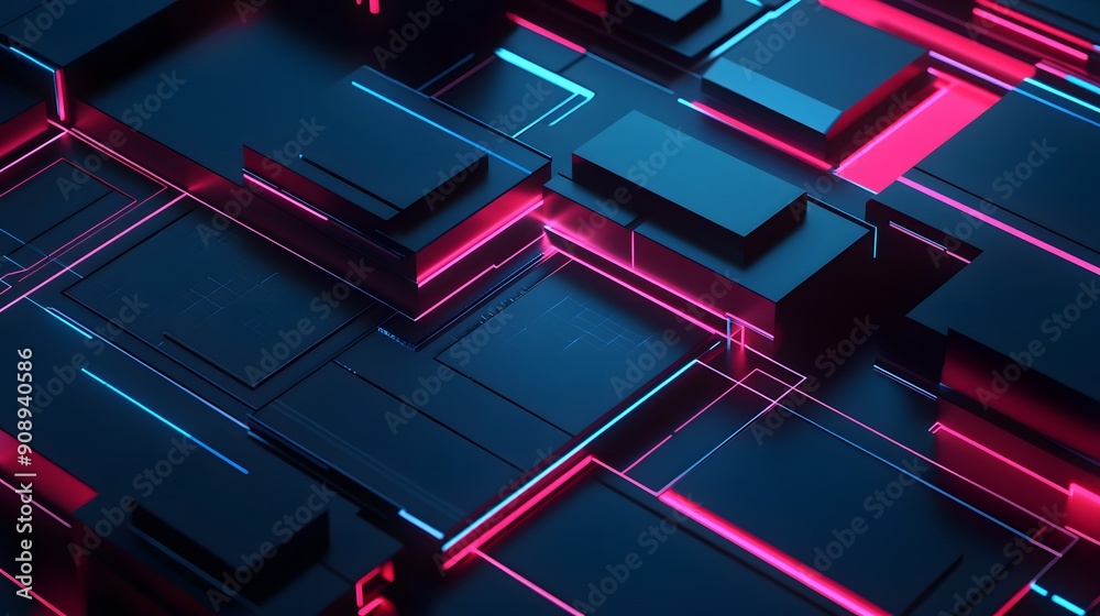 Create a visual identity for a futuristic tech brand, incorporating ...