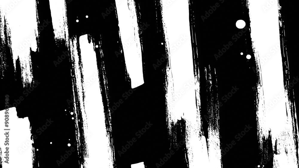 Doodle-Style Animation of Hand-Drawn Brush Strokes Moving Right Stock ...