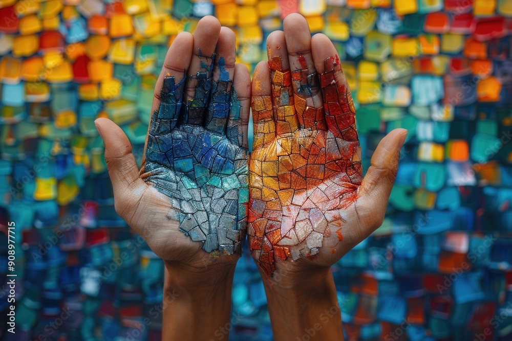 abstract background in colors and patterns for World Day of Social ...