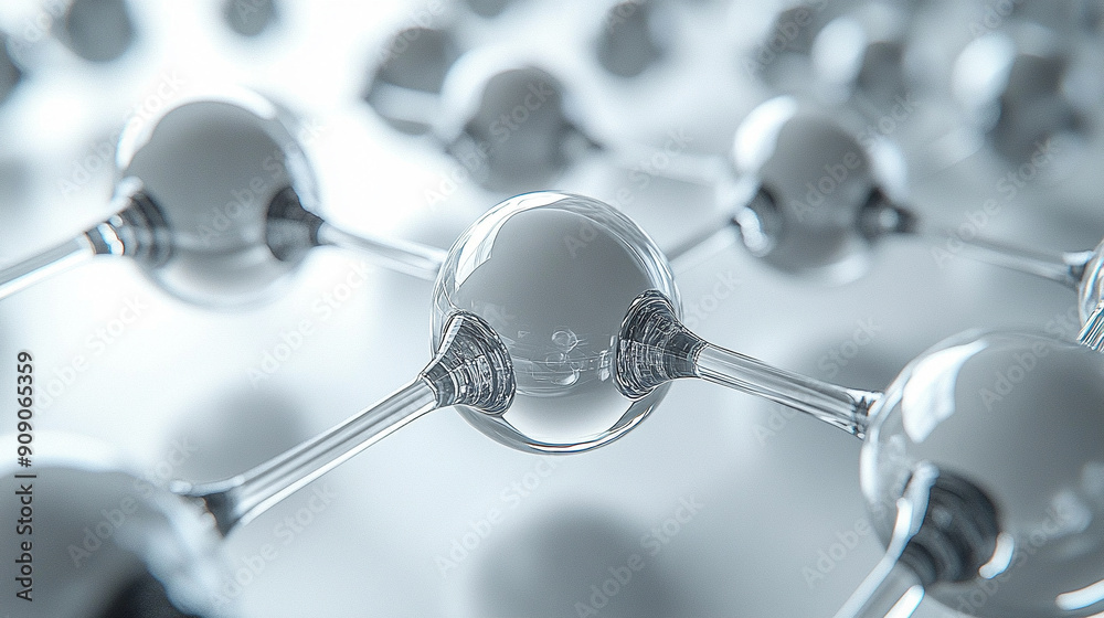 transparent molecular structure on a dark background, showcasing the ...