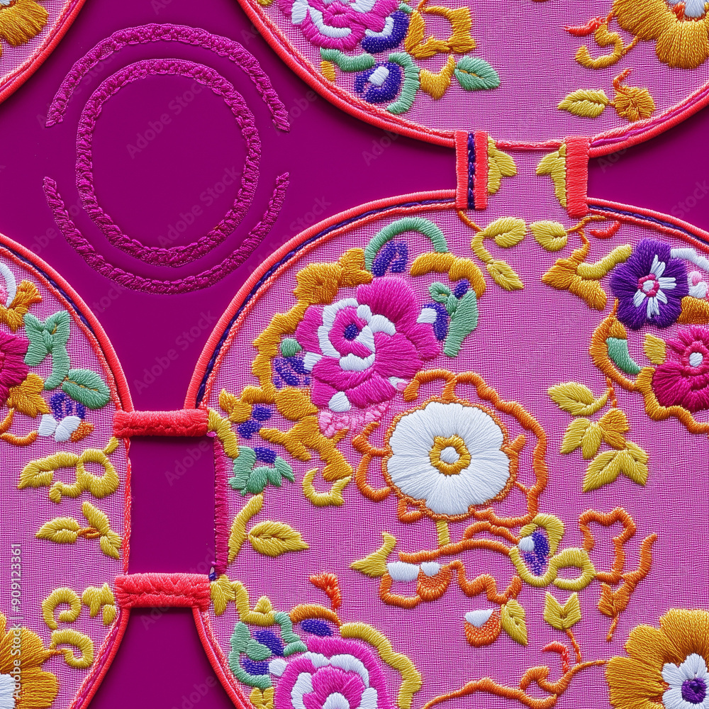 Seamless peranakan motifs, floral embroidery, seamless patterns ...