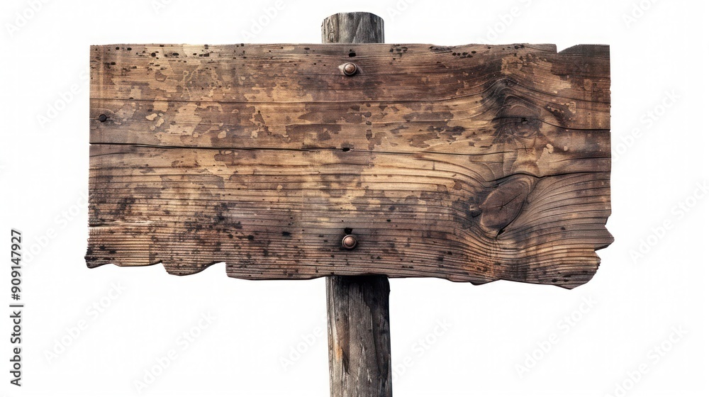 Blank empty wooden rustic signage sign board signpost post wood on ...