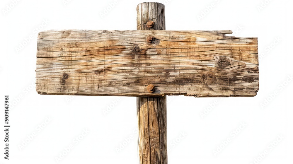 Blank empty wooden rustic signage sign board signpost post wood on ...