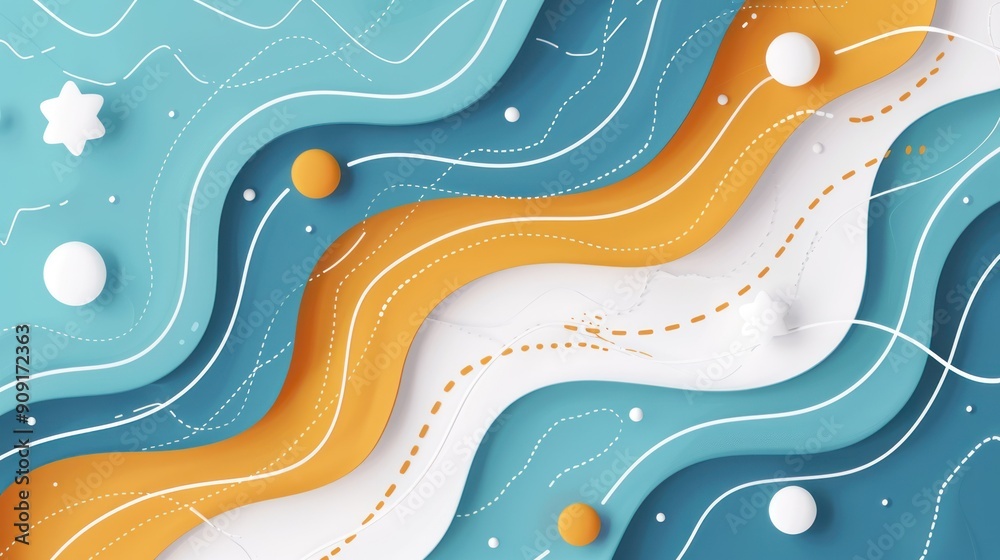 Pathway infographic with multiple routes and options Stock Illustration ...