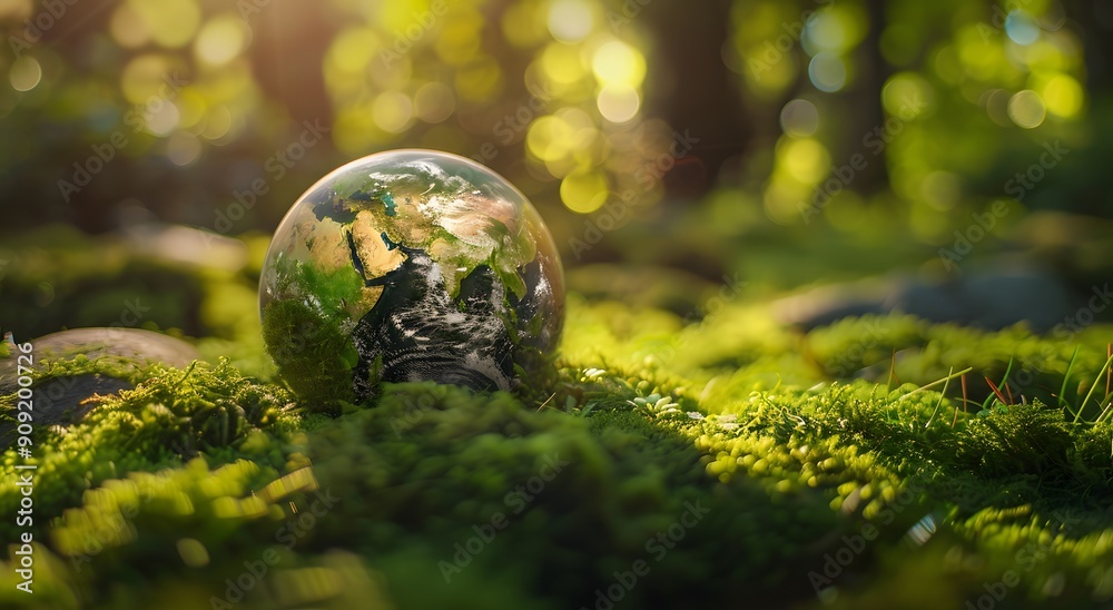 Forest algae green planet earth and sustainable eco-friendly goal ...