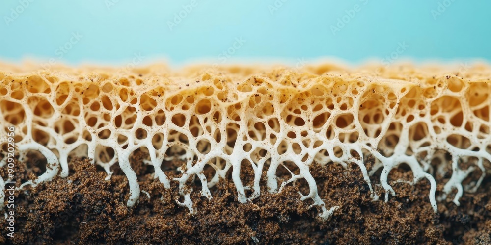 Timelapse of Trichoderma colonizing a plant root, series of frames ...