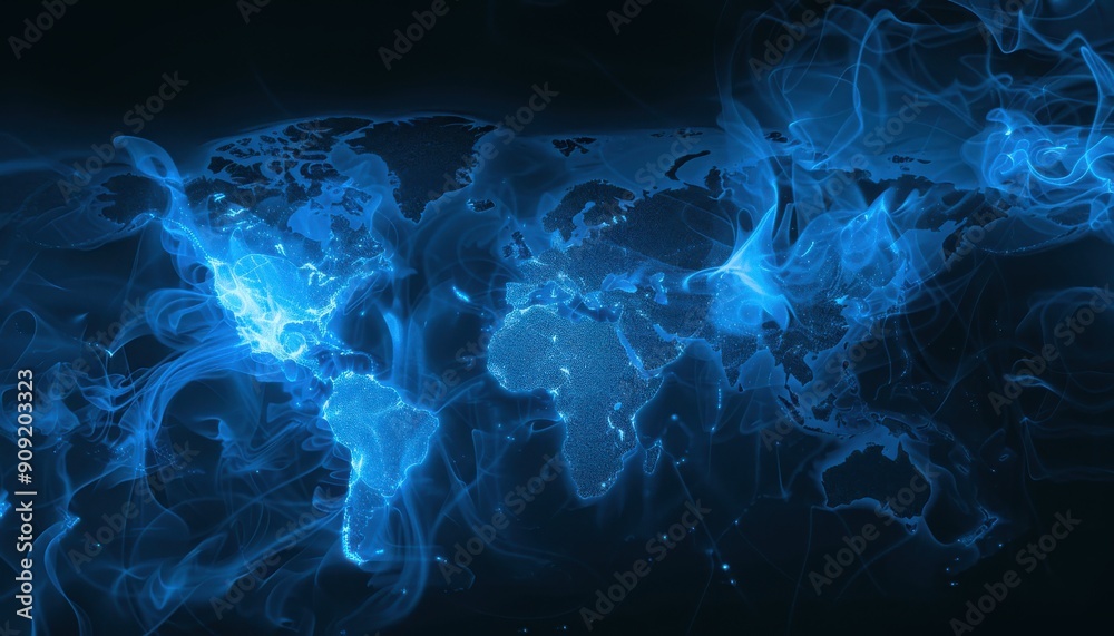 Global cyber threat heatmap, showing the intensity of attacks Stock ...