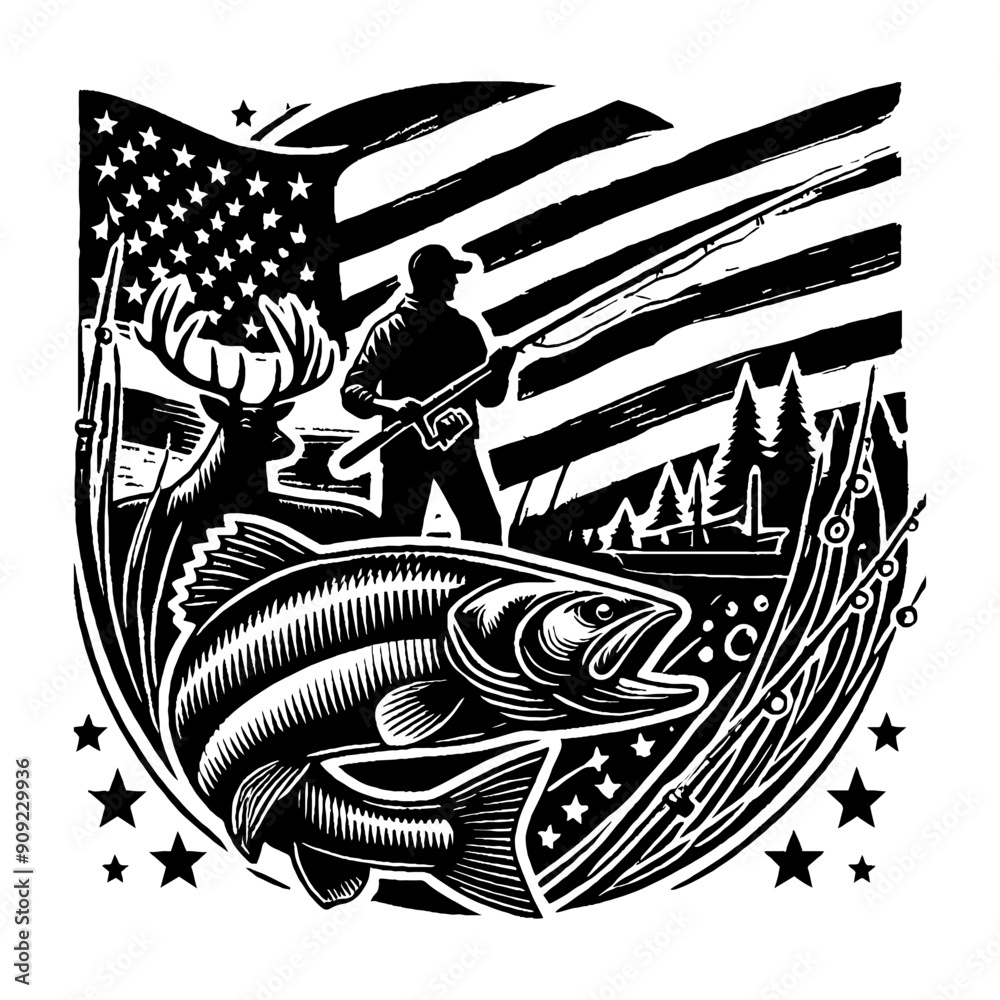 fishing svg png, hunting svg png, deer clipart, hunting bundle, deer ...