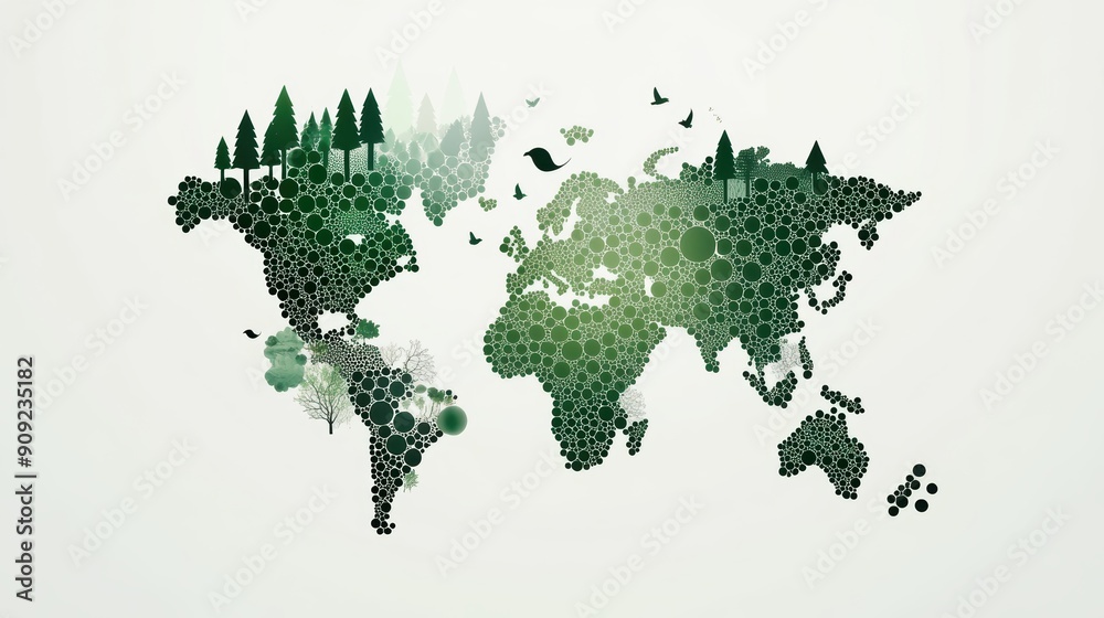 Dot Map of Global Biodiversity Hotspots, A dot map highlighting regions ...