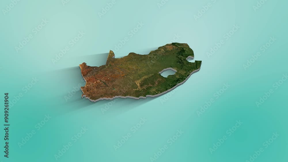 South Africa Map Animation. 3d animation of South Africa map Stock ...