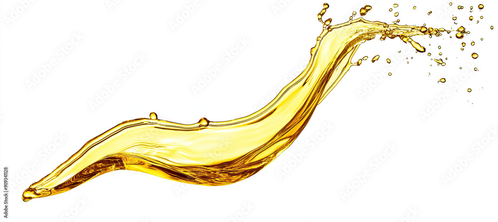 Engine Oil Splash Isolated on White Background, High-Quality Motor Oil ...