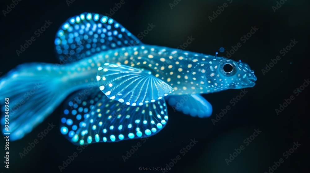 Macro shot of an alien-like, translucent sea creature with ...