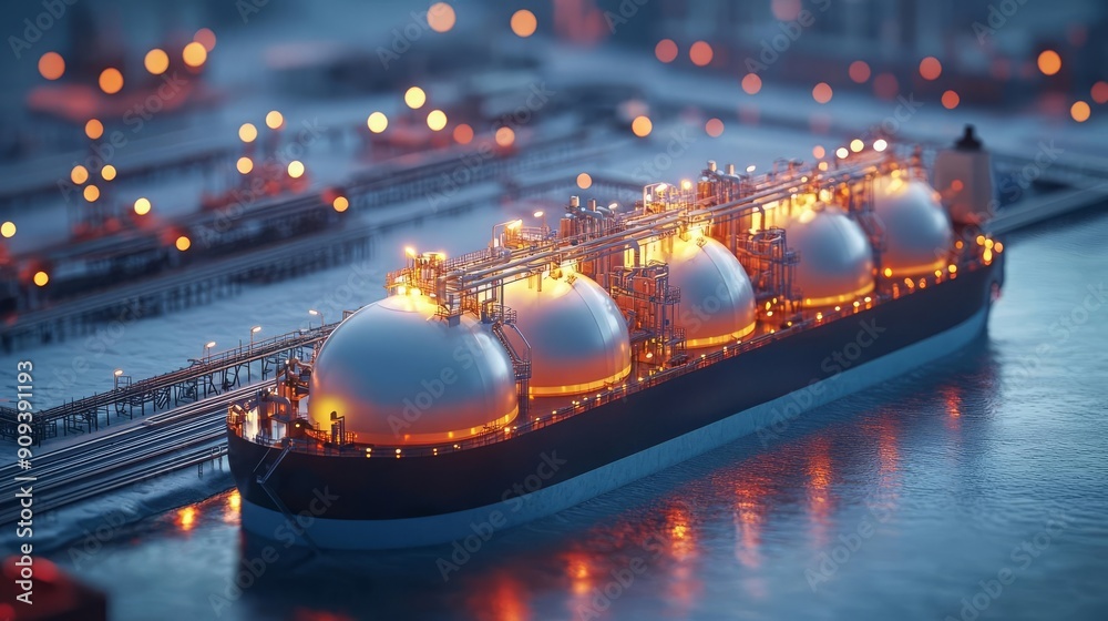 Industrial LNG Liquefied Natural Gas Infographic showing LNG cooling ...