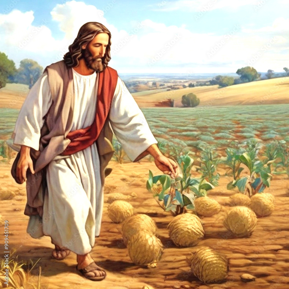 Jesus finished the parable of the sower Stock Illustration | Adobe Stock