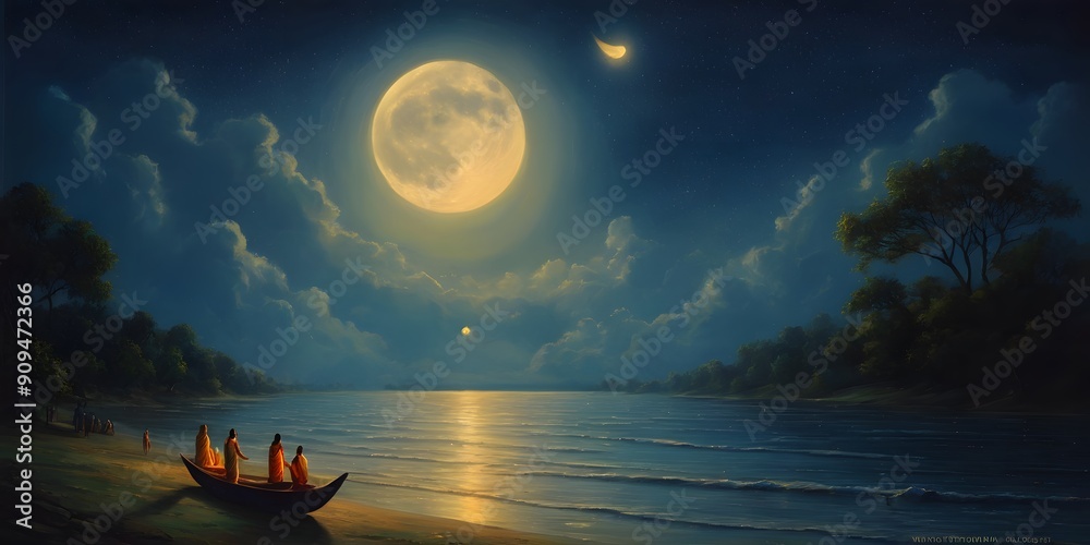 India Sharad Purnima Full Moon Night Autumn Festival Celebration india ...