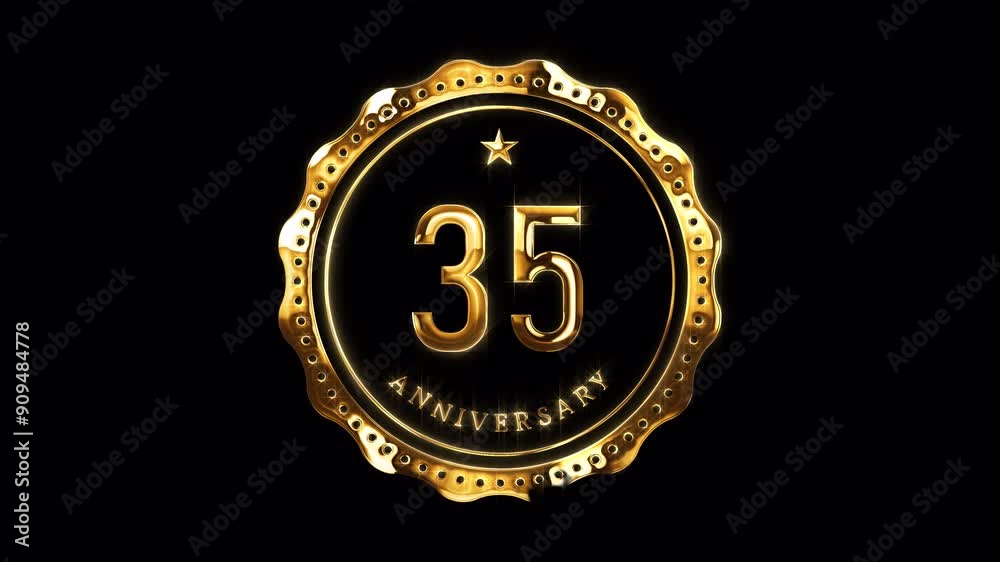 35th Anniversary Celebration. Happy 35 Years Anniversary Animation in ...