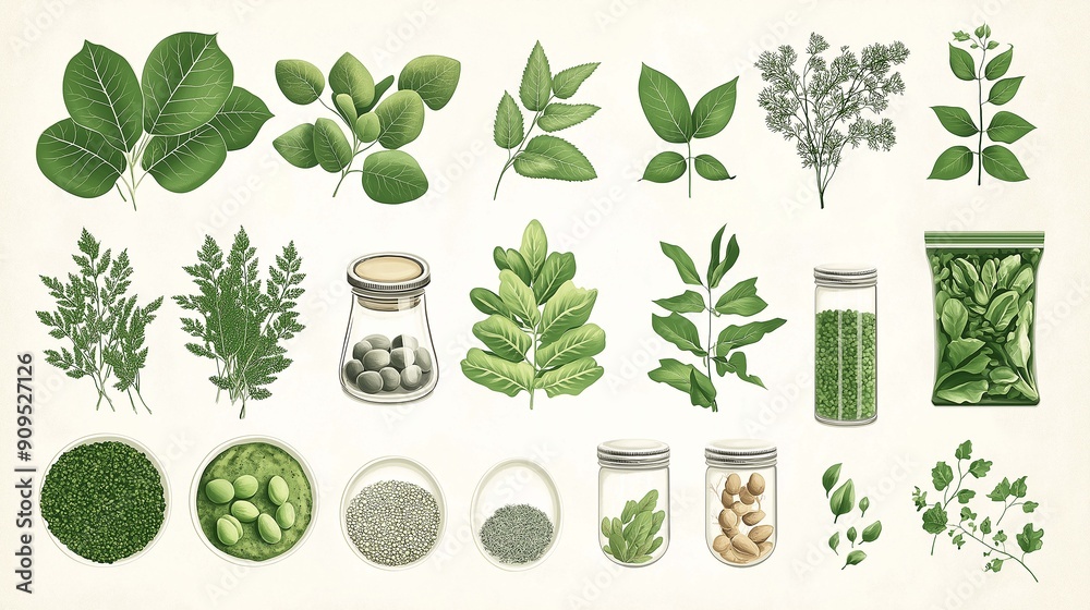 Design an infographic showing the nutritional value of Moringa extract ...