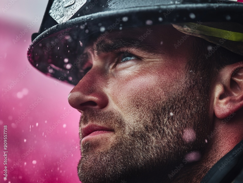 Brave Firefighters Battling Urban Blaze - Diverse Team During Intense ...