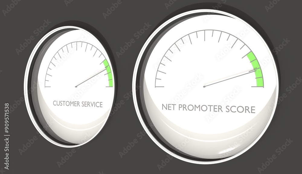 NPS measurement tool. Illustration with customer loyalty and ...