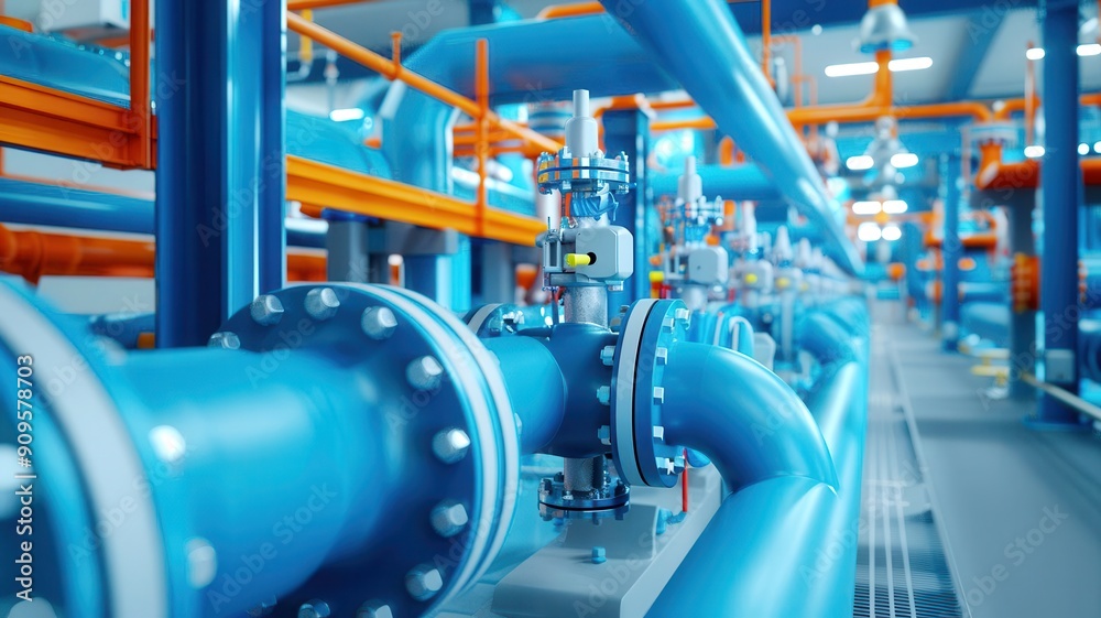 Realistic 3D model of fluid dynamics in a pipe system, Fluid Dynamics ...