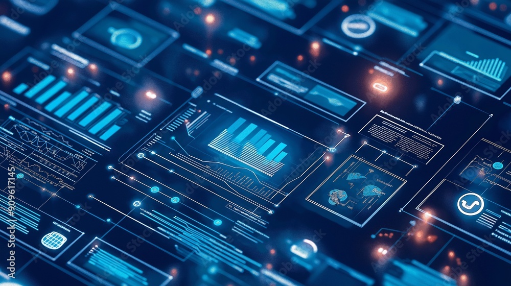 An illustration of business process automation concept, showcasing ...