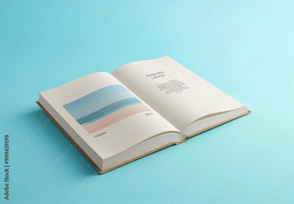 Stationery Flatlay Open Book Mockup With Generative AI Stock Template ...