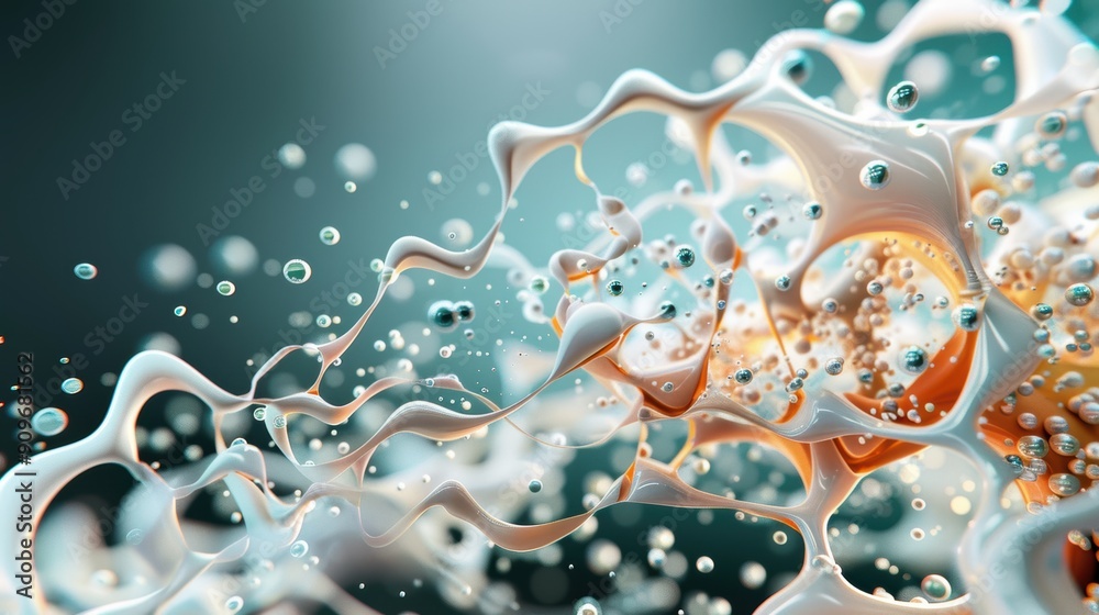 Fluid and liquid abstract art depicting the golden ratio, captivating ...