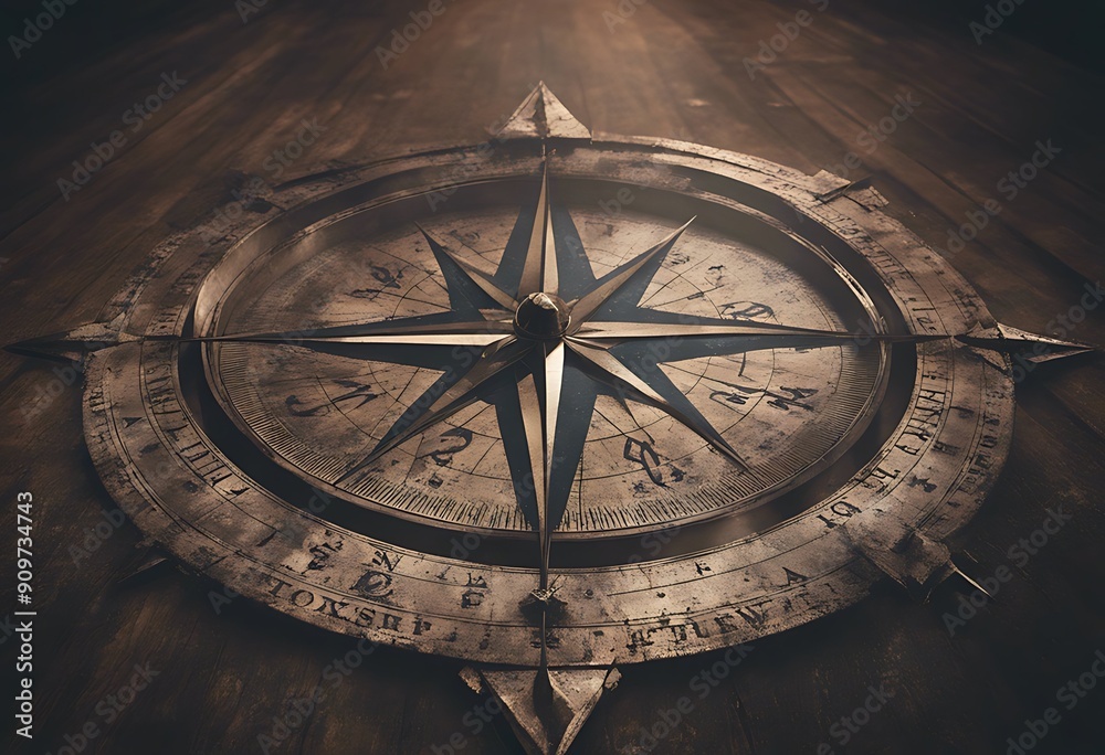 rose compass grunge perspective texture old vintage parchment rection ...