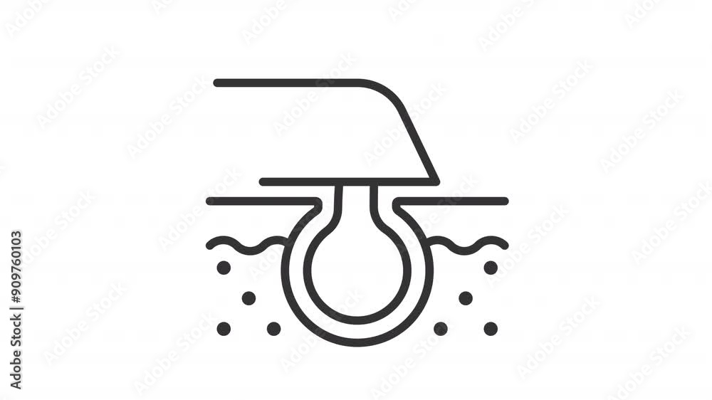 Shaving tools animation set. Cosmetic procedures animated line icons ...
