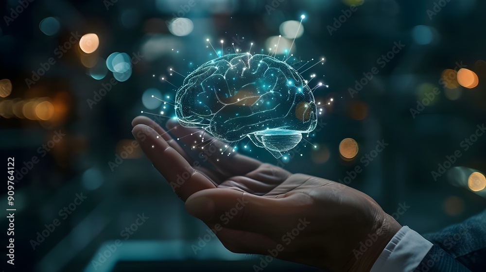 AI, Artificial intelligence concept. Virtual artificial intelligence ...