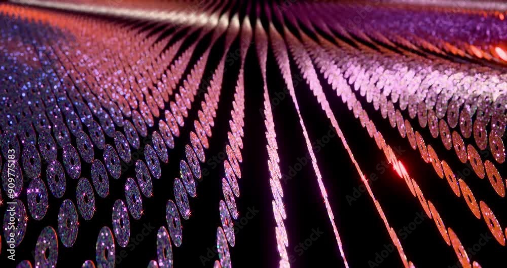 Pink glitter sequins turn up in a wave pattern. Gorgeous background ...