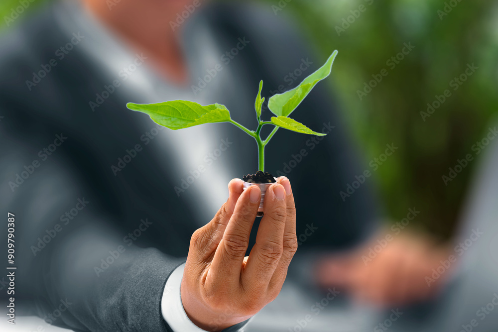 Sustainable business with the planet through renewable energy and green ...