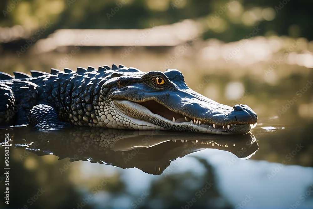 alligator florida crocodile reptile water animal wildlife nature wild ...