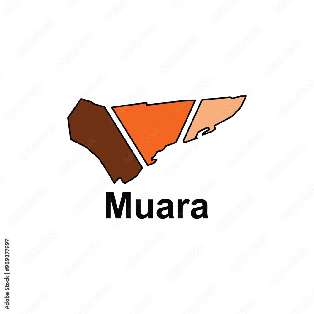 vector map of the Muara. Borders of for your infographic. Vector ...