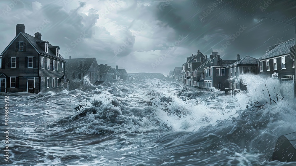 A giant storm coming, end of the world, hurricane, tornado, tsunami ...