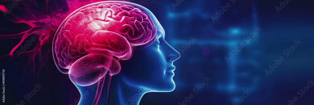 World Stroke Day. the human brain. pain in the head. problems with the ...