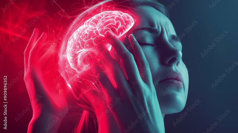 World Stroke Day. the human brain. pain in the head. problems with the ...