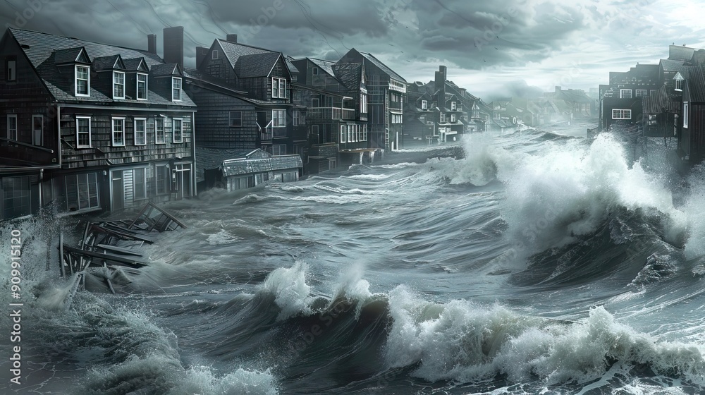 A giant storm coming, end of the world, hurricane, tornado, tsunami ...