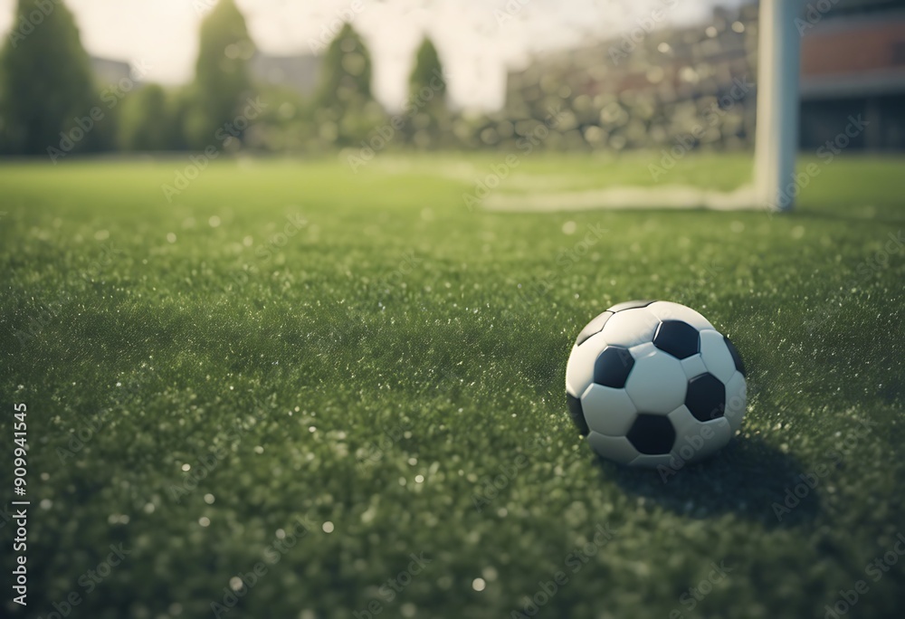 football soccer background aeral field grass natural Aerial View Green ...