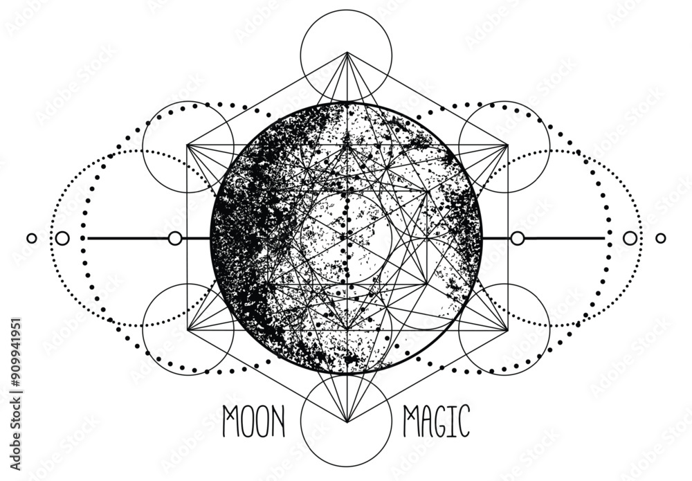 Triple moon pagan Wicca moon goddess symbol. Three-faced Goddess Maiden ...