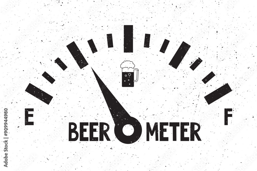 Alcohol meter - beer level is low. Gauge with empty value. I need beer ...