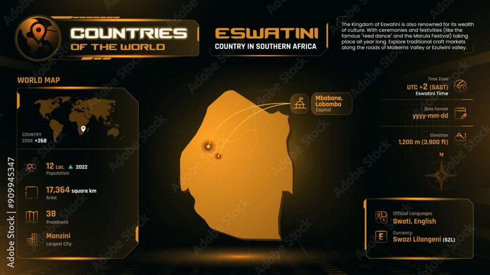 Eswatini Map Detailed Insights on Geography, Population and Key Facts ...