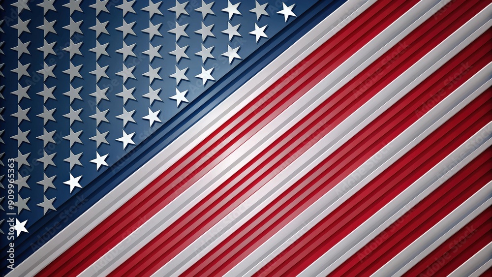 Sleek header/footer with diagonal lines in US flag colors , modern ...