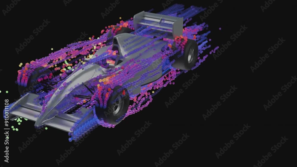 aerodynamic of sport racing car test in wind tunnel. visualization of ...