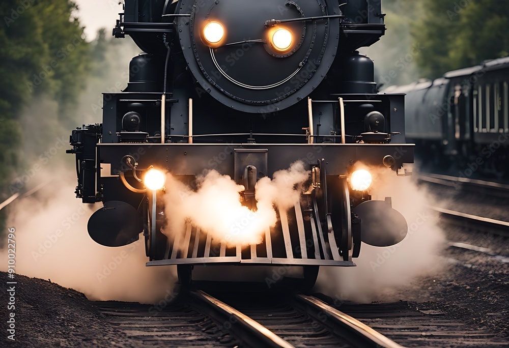 engine steam track railway locomotive train old railroad transport rail ...