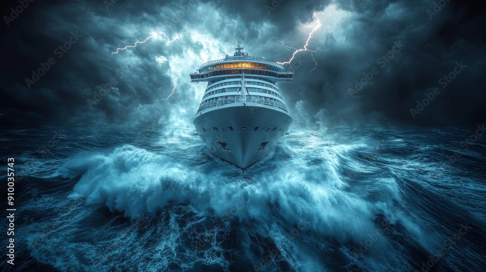 dramatic cruise ship photography , turbulent sea photography , storm ...