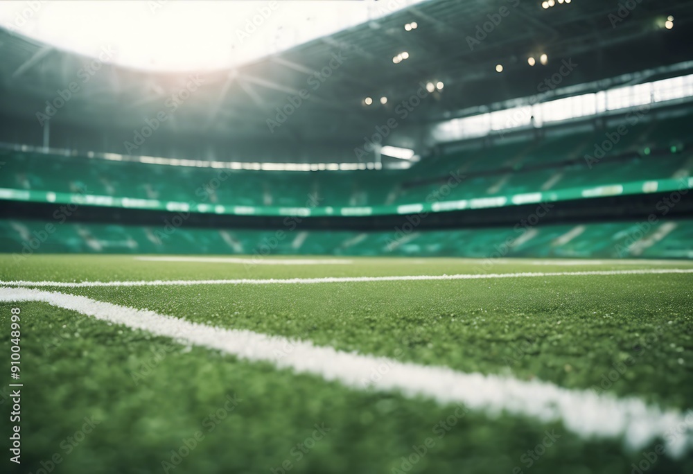 Stadium Green Football field Soccer Top View Grass Court Ground Pitch ...