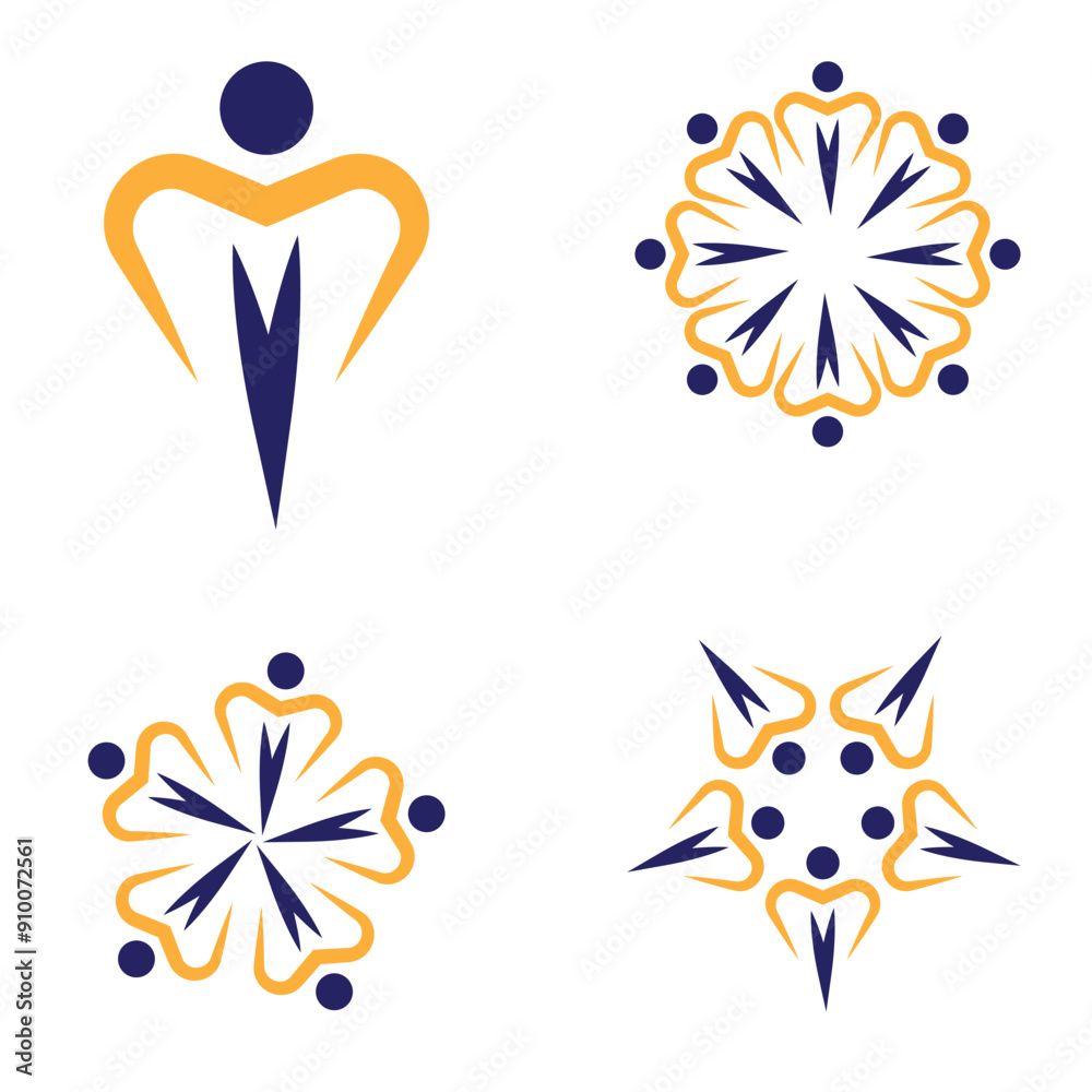 Human and people welfare logo design community care friendship unity ...