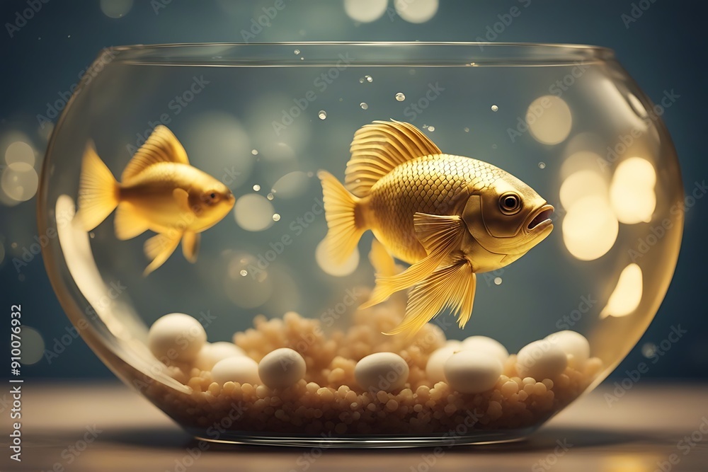 fish bowl a golden animal water carp fishbowl floating gold eye ...