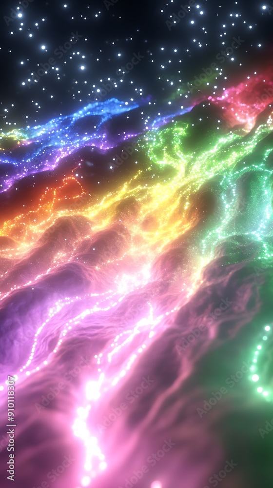 Cosmic Energy Field: Vibrant 4K Cinematic Display of Electromagnetic ...